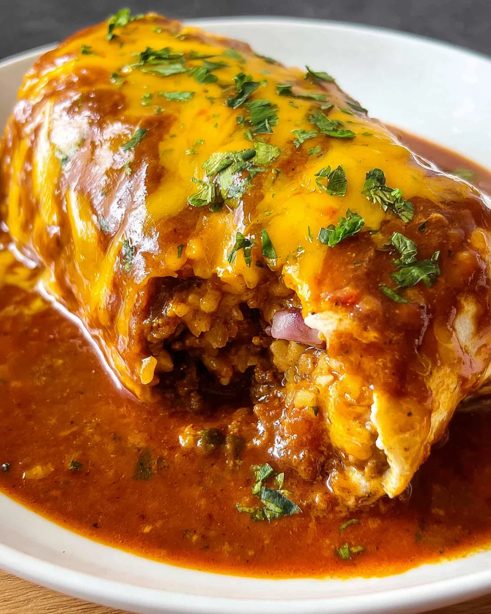 Ground Beef Wet Burrito